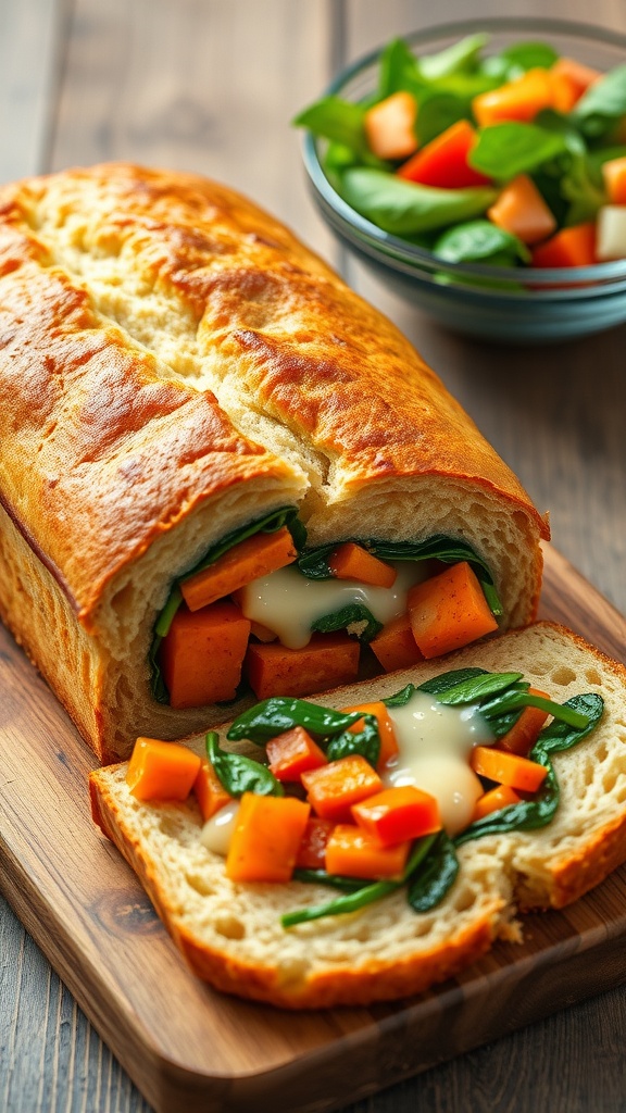 Savory Vegetable-Stuffed Bread Recipe